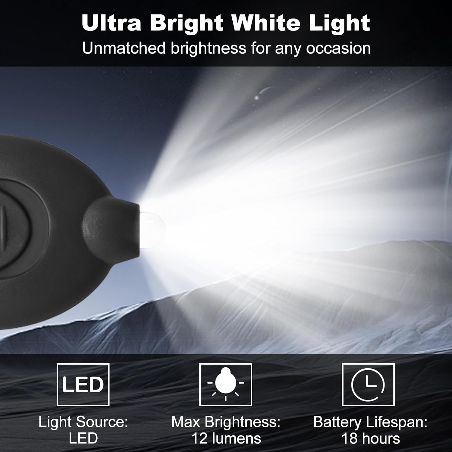 TRH-Mini Keychain Flashlight, Ultra Bright Micro Torch, Compact Key ...