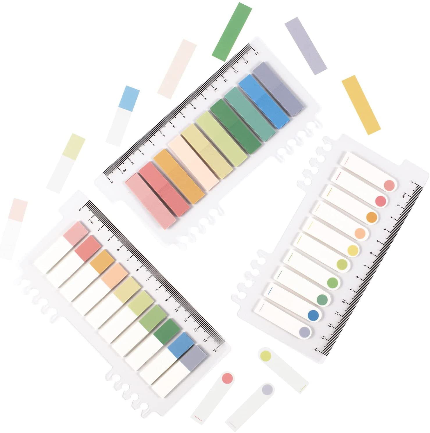 TRH-Morandi Sticky Notes, Writable Index Tabs, Set of 10 x 3 Packs ...