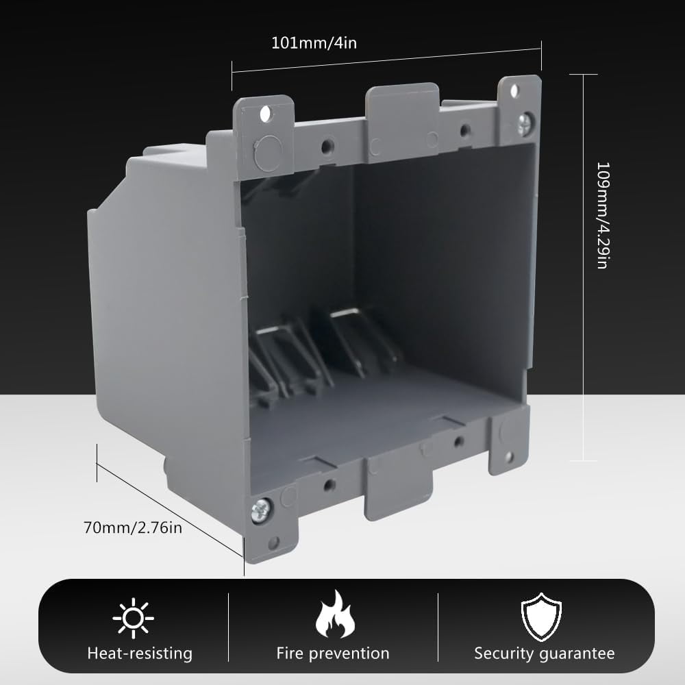 TRH-Old Work Electrical Outlet Box 2 Gang Outlet Box, Junction Box Old ...