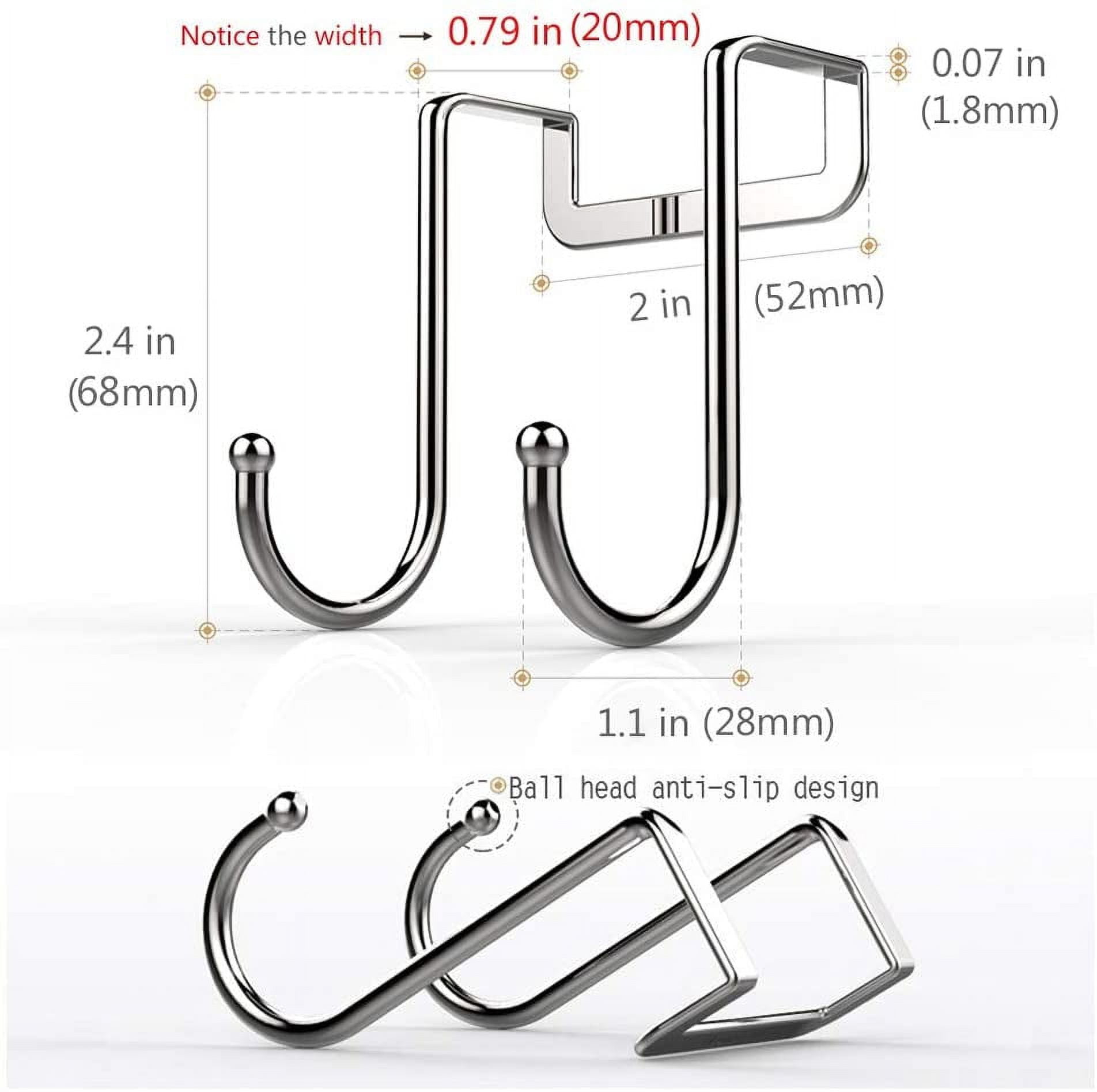 TRH-Over Cabinet Drawer Double Hooks 304 Stainless Steel Narrow Door ...