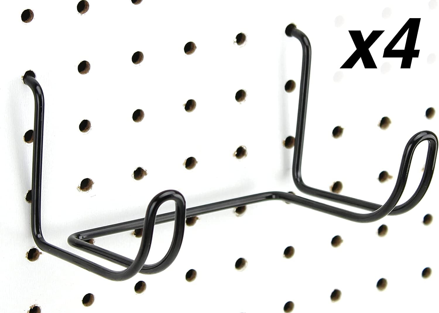 TRH-Pegboard Drill Holder, 4 Pack - Black, Steel - Hooks to Any Peg ...