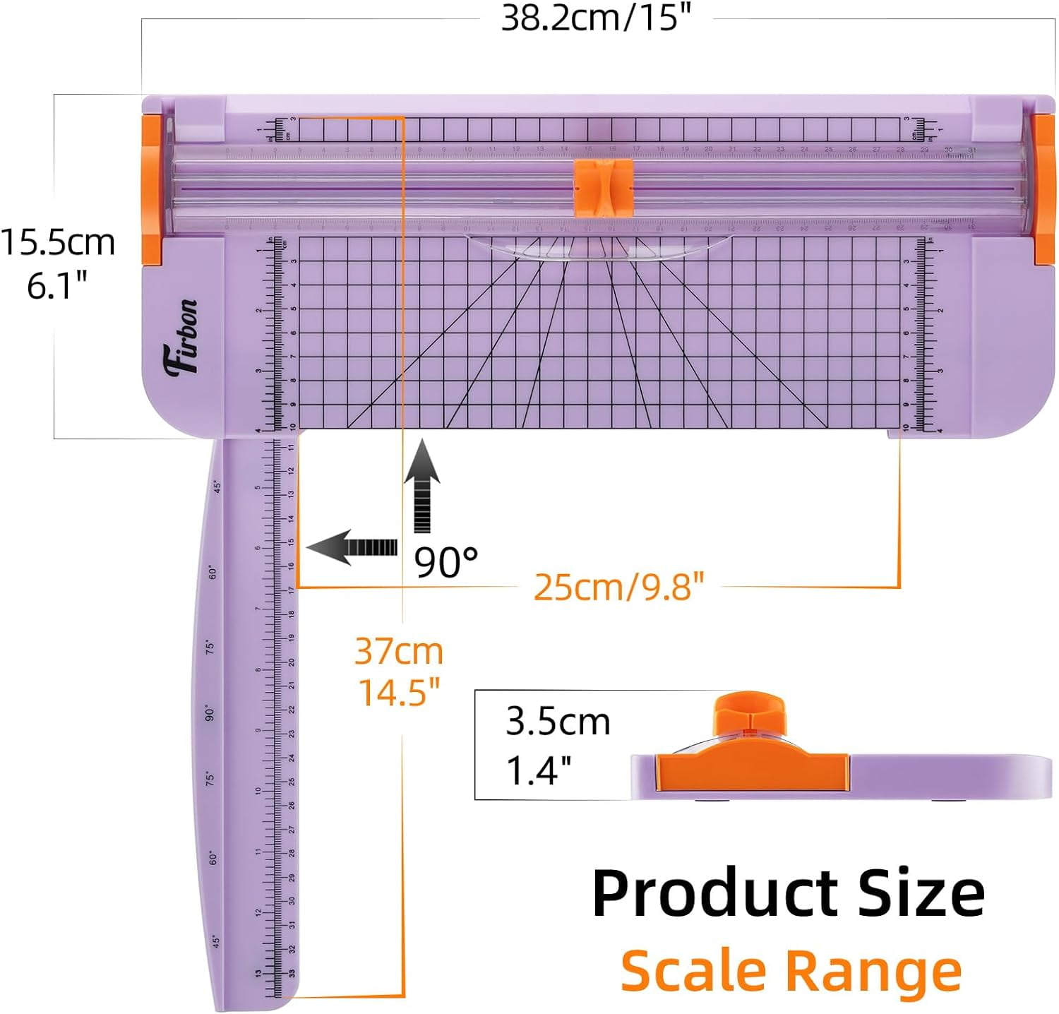 TRH-Purple A4 Paper Cutter, 12 Inch Titanium Straight Paper Trimmer ...