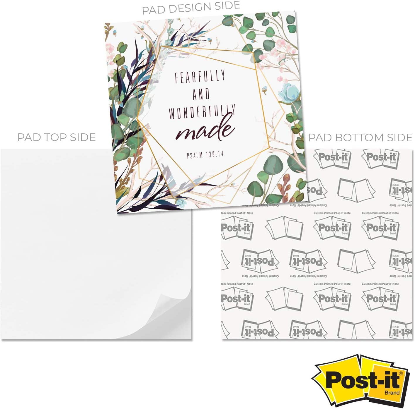 TRH-Religious Sticky Note Cube / 2.75" Memo Block Printed On 4 Sides ...