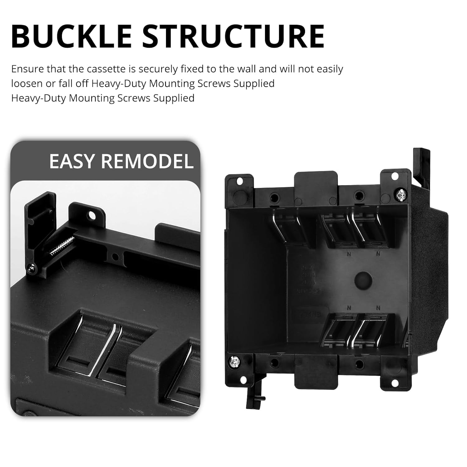 TRH-Remodel Electrical Box, 2-Gang PVC Old Work Electrical Outlet Box ...