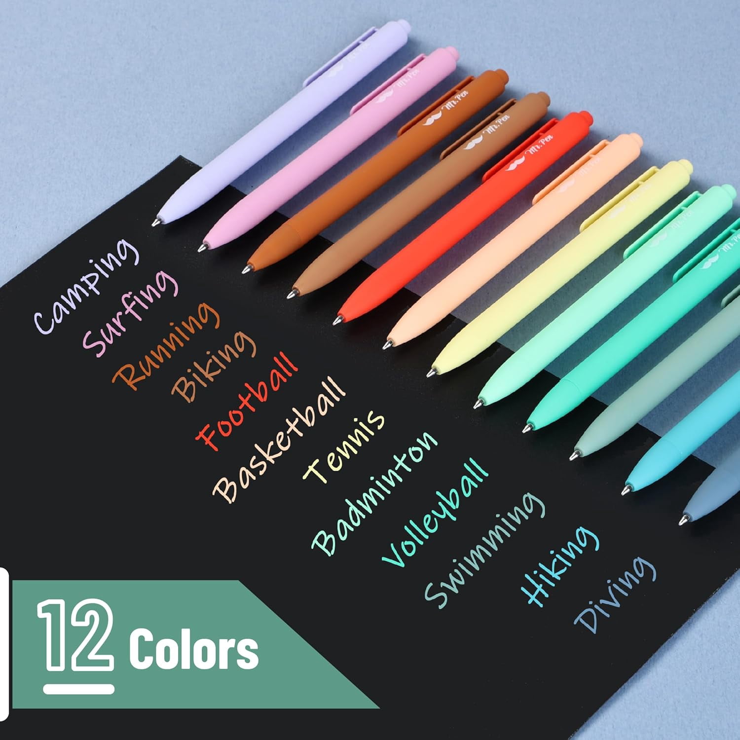 TRH-- Retractable Gel Pen Pack, Assorted Colors, Fast Dry, Fine Point 0 ...