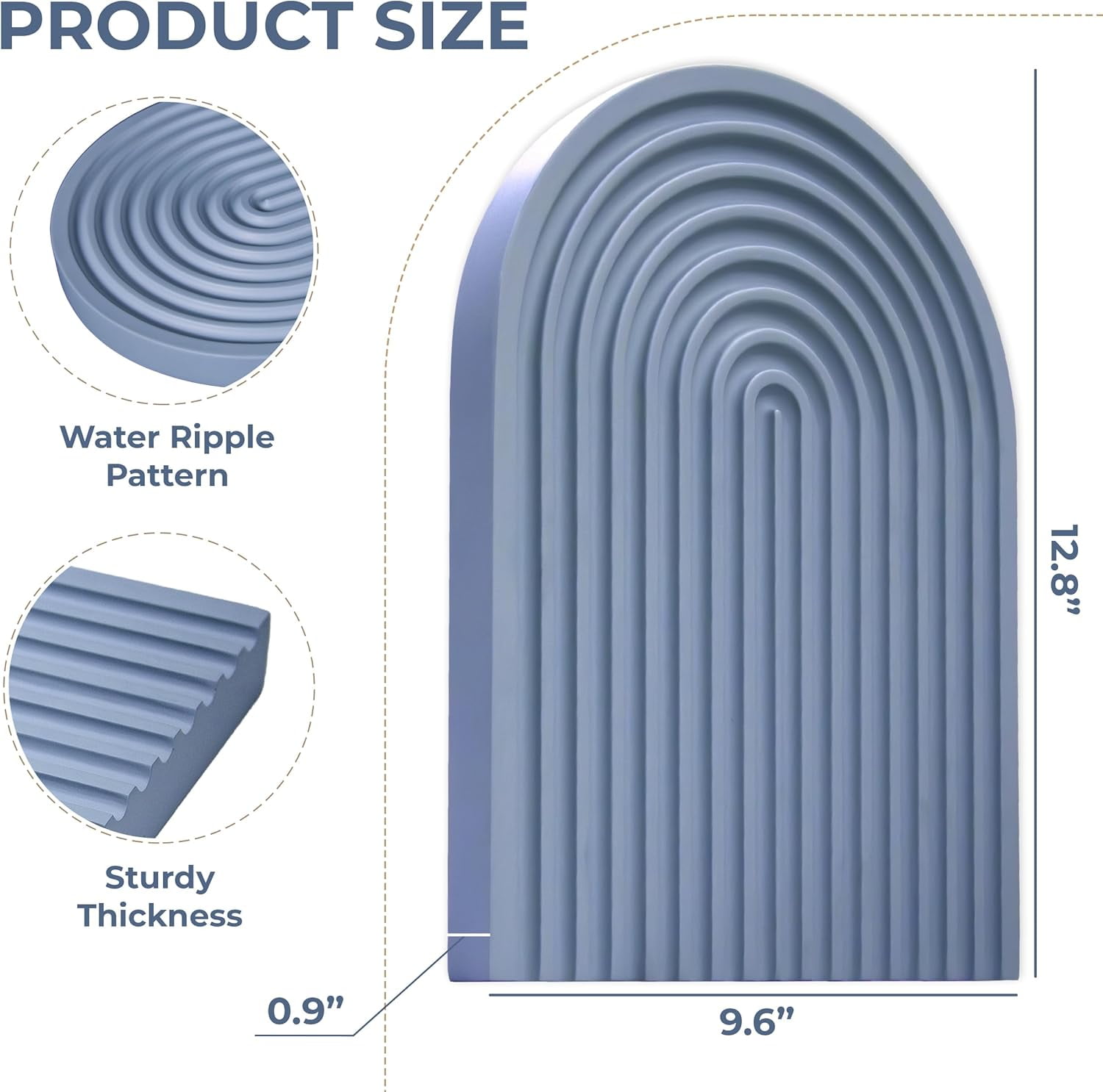 TRH-Single Wood Arch ServingTray for Multi-Purpose Coffee Table, Breakfast, Dinner Kitchen ...