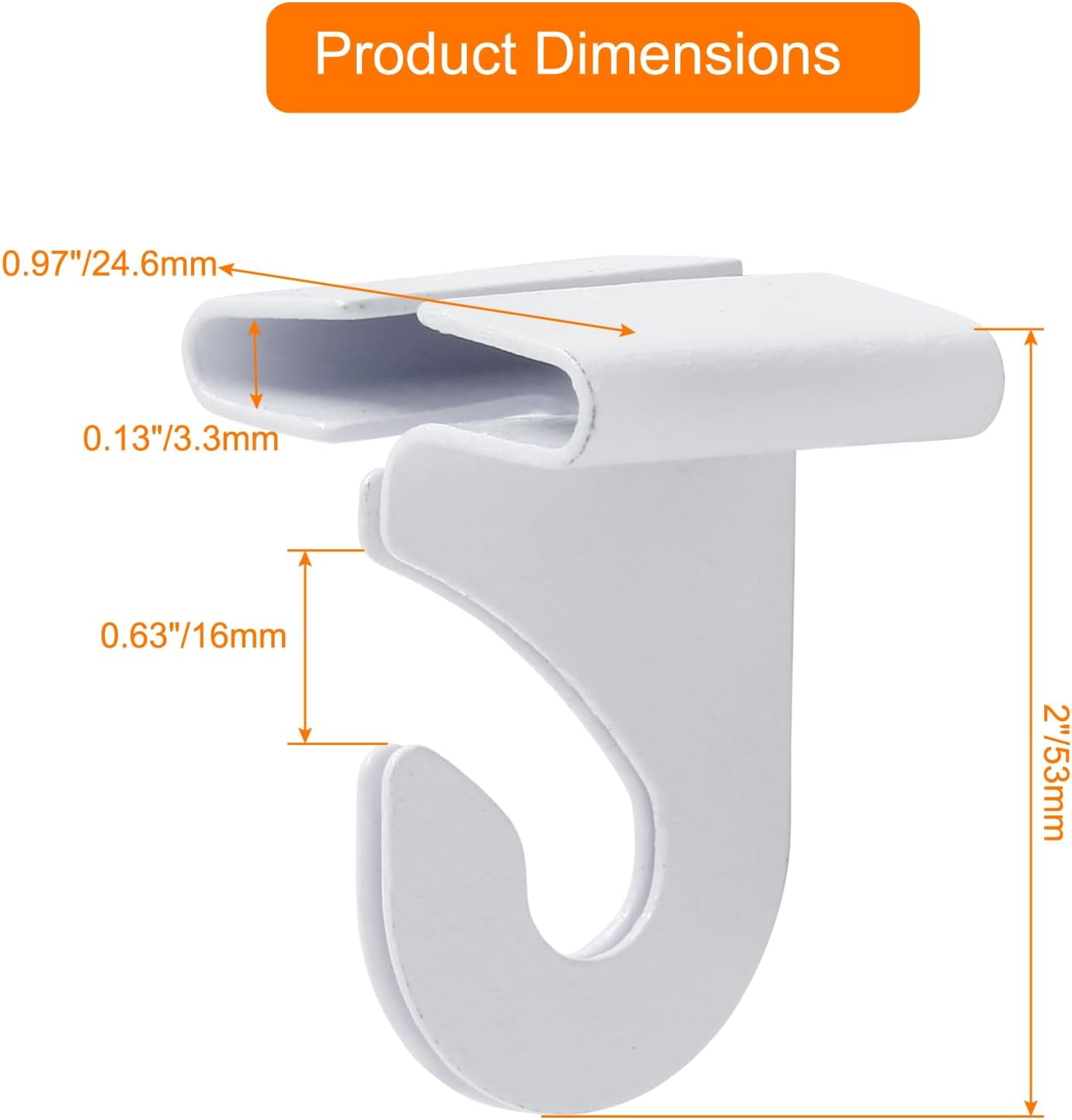 TRH-Stainless Steel Drop Ceiling Hooks, 20Pcs 2" Metal Ceiling Hanger T ...