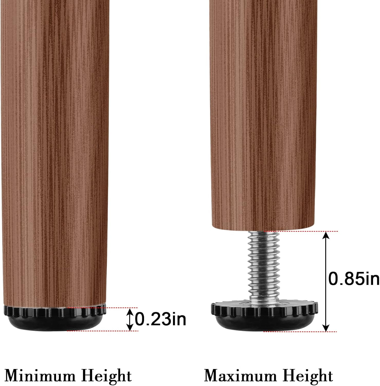 TRH-Stainless Steel Patio Furniture Leveling Feet 1/4-20 Screw in ...