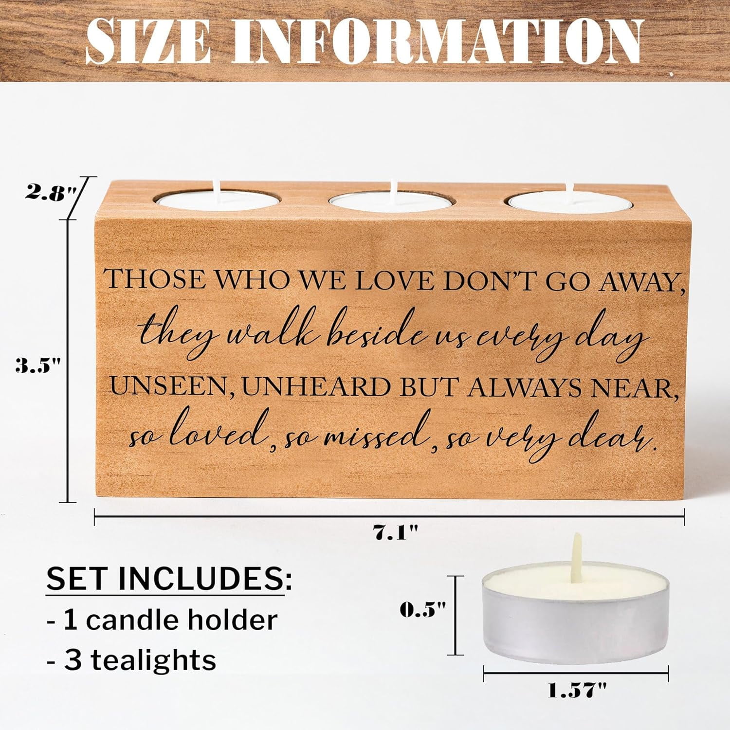 TRH-Sympathy Bereavement Gift for Loss of Loved One - Memorial Candle ...