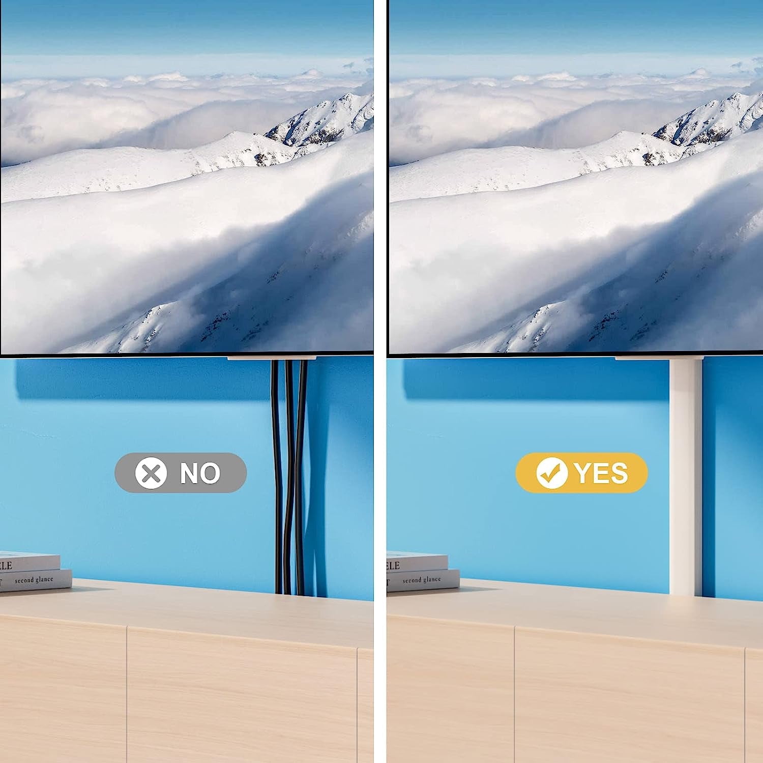 TRH-TV Cord Hider, 47In Cord Cover, Large Cable Hider, Wire Covers for ...