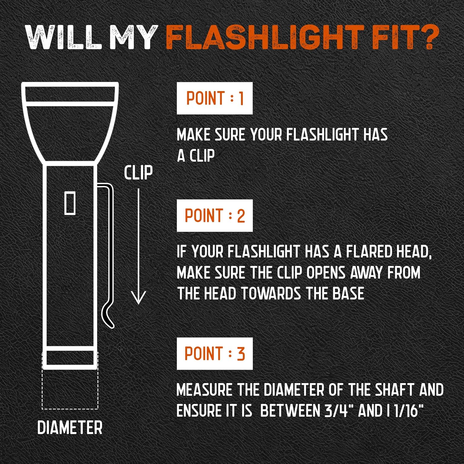 TRH-Tactical Leather Flashlight Holster | EDC Flashlight Holder for ...