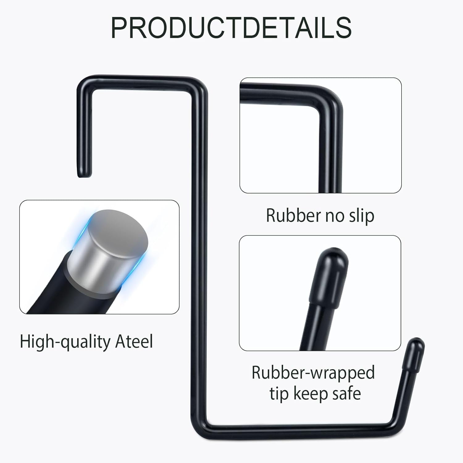 TRH-Vinyl Coated Heavy Duty Garage Storage Hanging Hooks (6 Pack ...