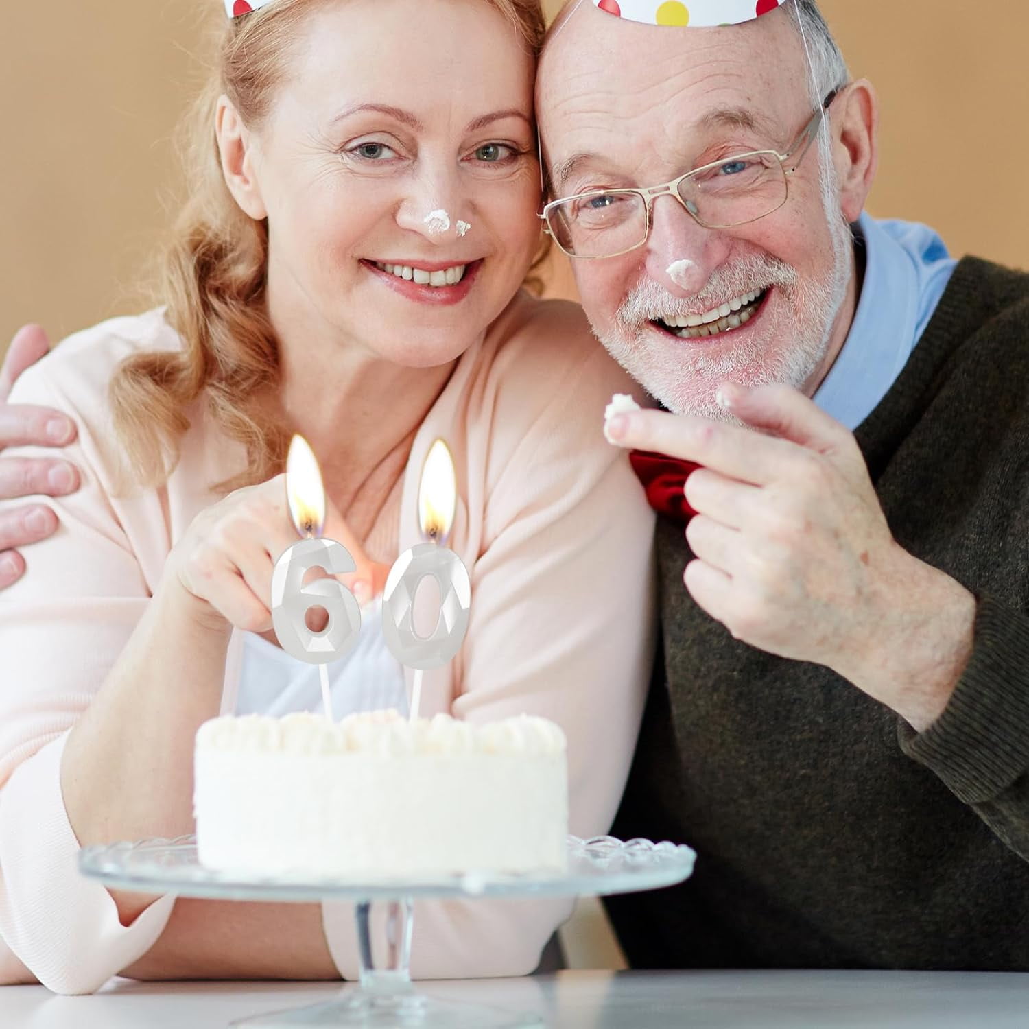 TRH-White Birthday Candles for Cake, Number 70 Candle for 70th Birthday ...