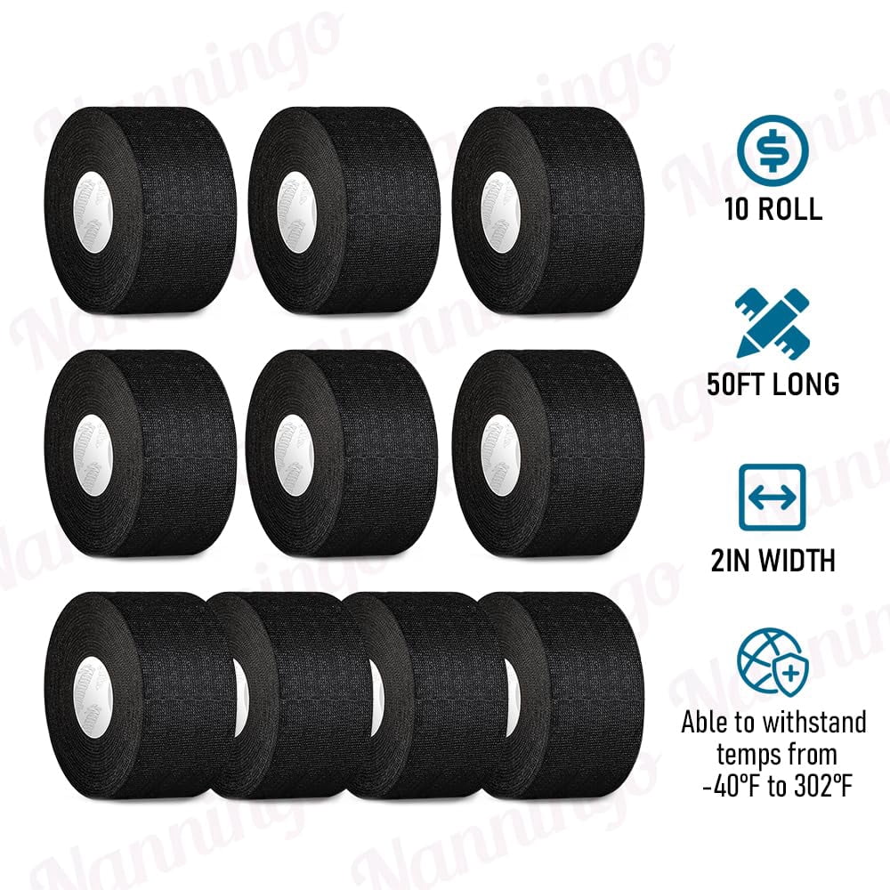 TRH-Wire Harness Tape 2" x50ft (10-Pack) High Temp Wiring Loom Harness ...