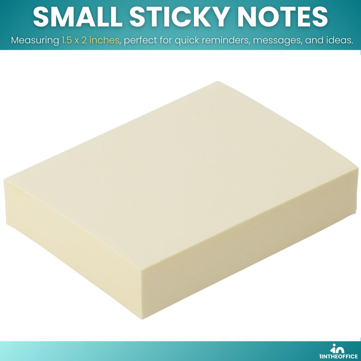 TRH-Yellow Sticky Notes, Small Sticky Notes, Sticky Notes 1.5 x 2, 100 ...