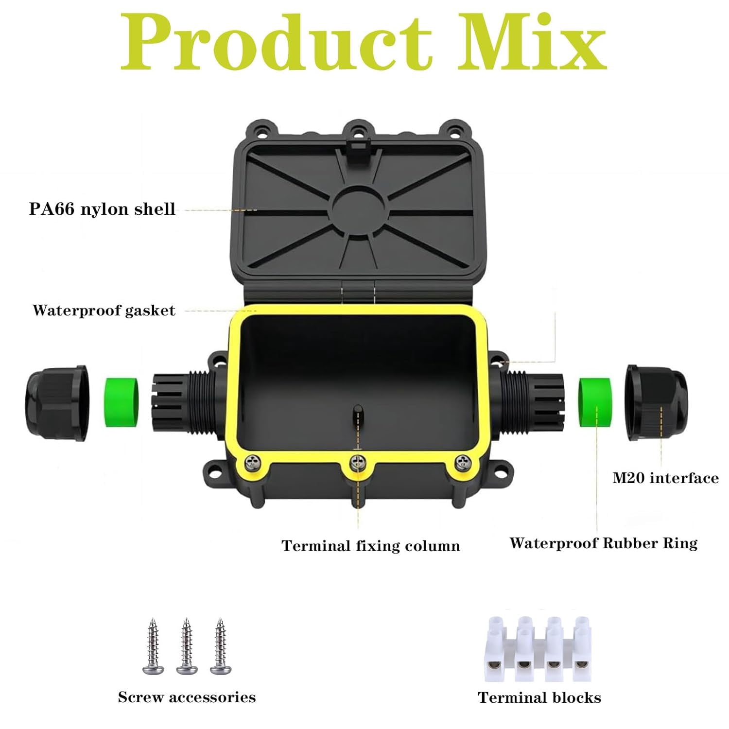 TRH-ip68 Waterproof Junction Box,2 Way Outdoor,Underground Electrical ...