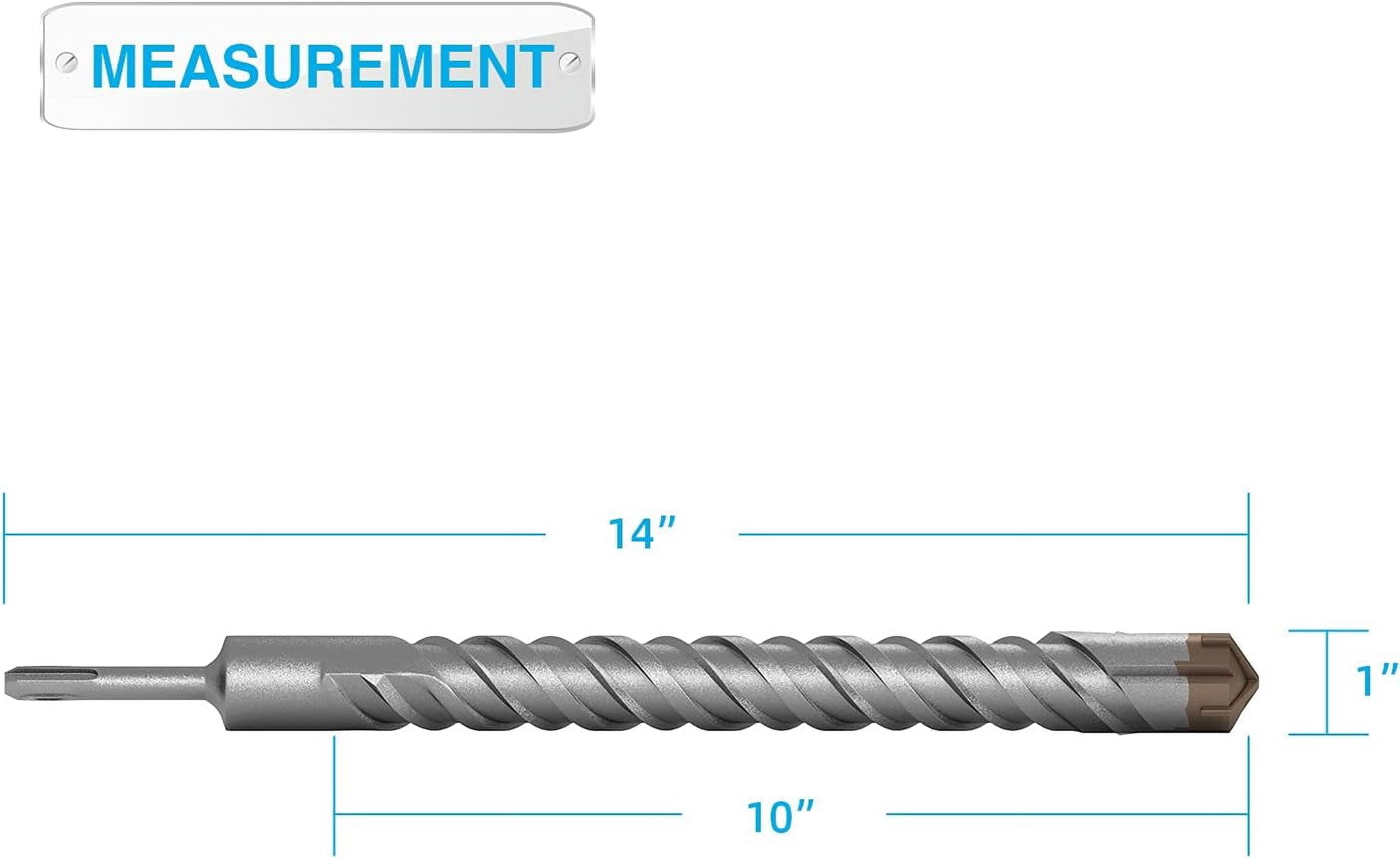 TRHOO-1‘‘ SDS Plus Hammer Drill Bit for Rotary Masonry Hammer Concrete ...