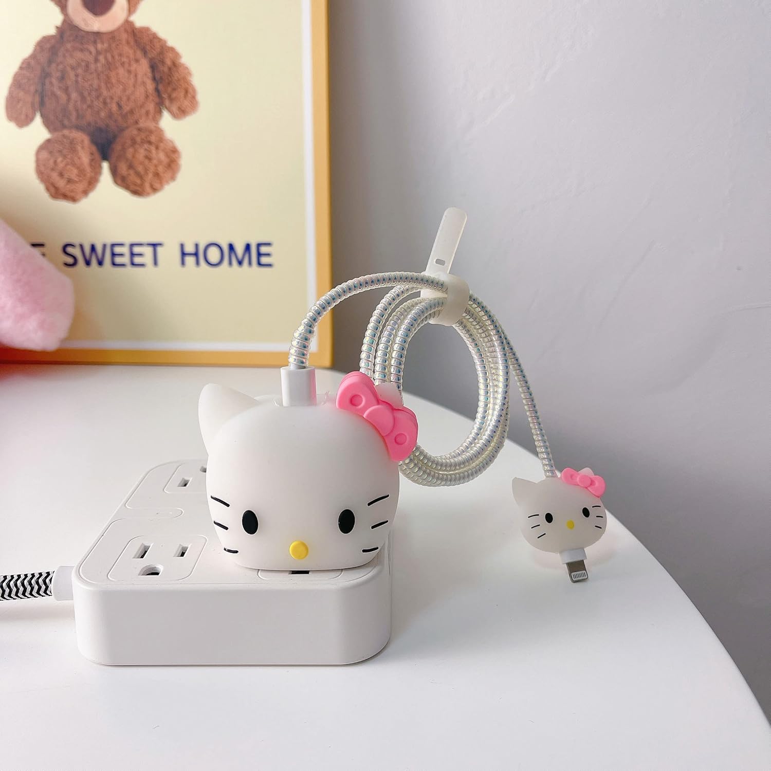 TRHOO-3D Cute Cartoon Wall Charger Protector Case - Compatible for ...
