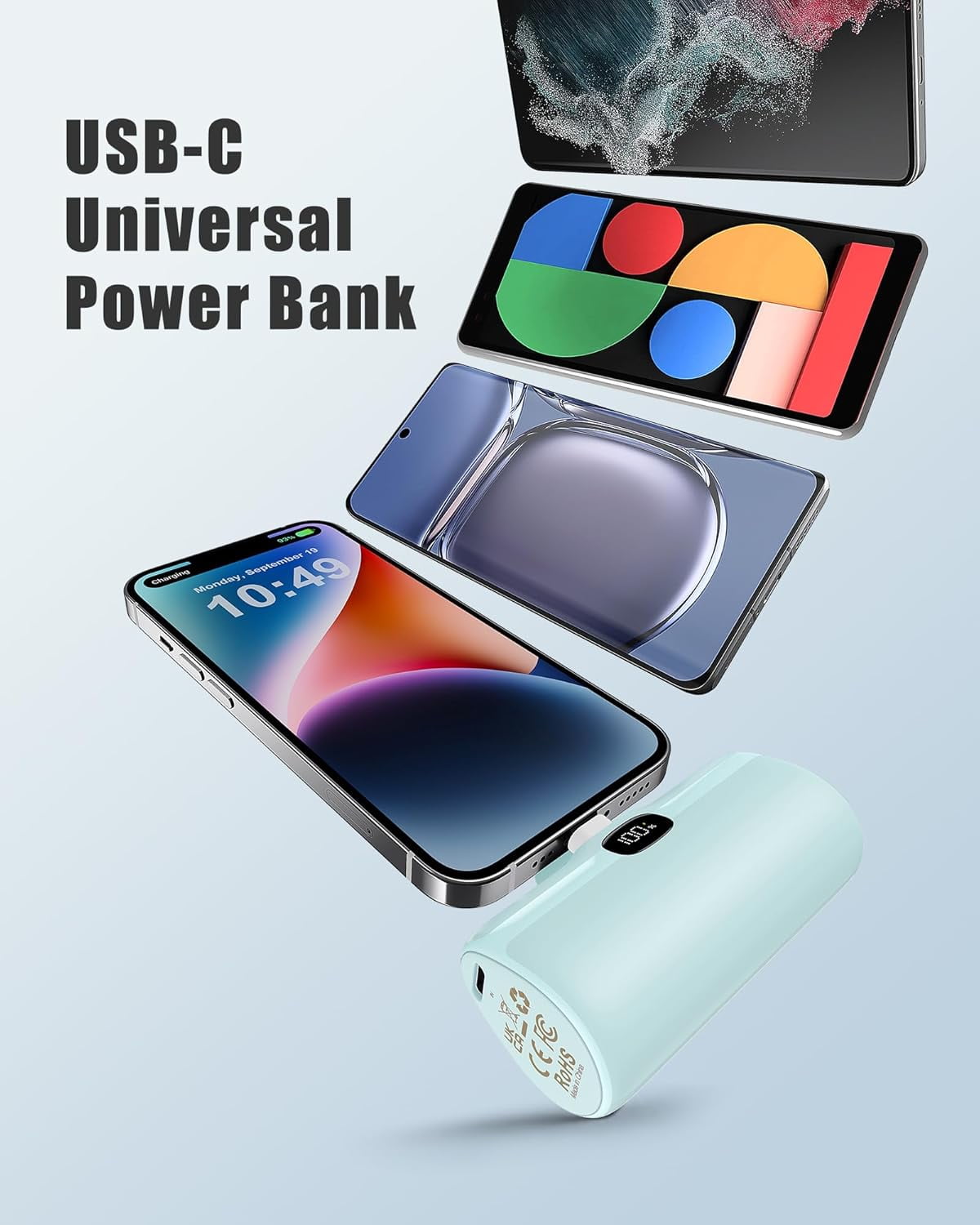 TRHOO-5000mAh Mini Power Bank - 20W Fast Small Charging Portable ...