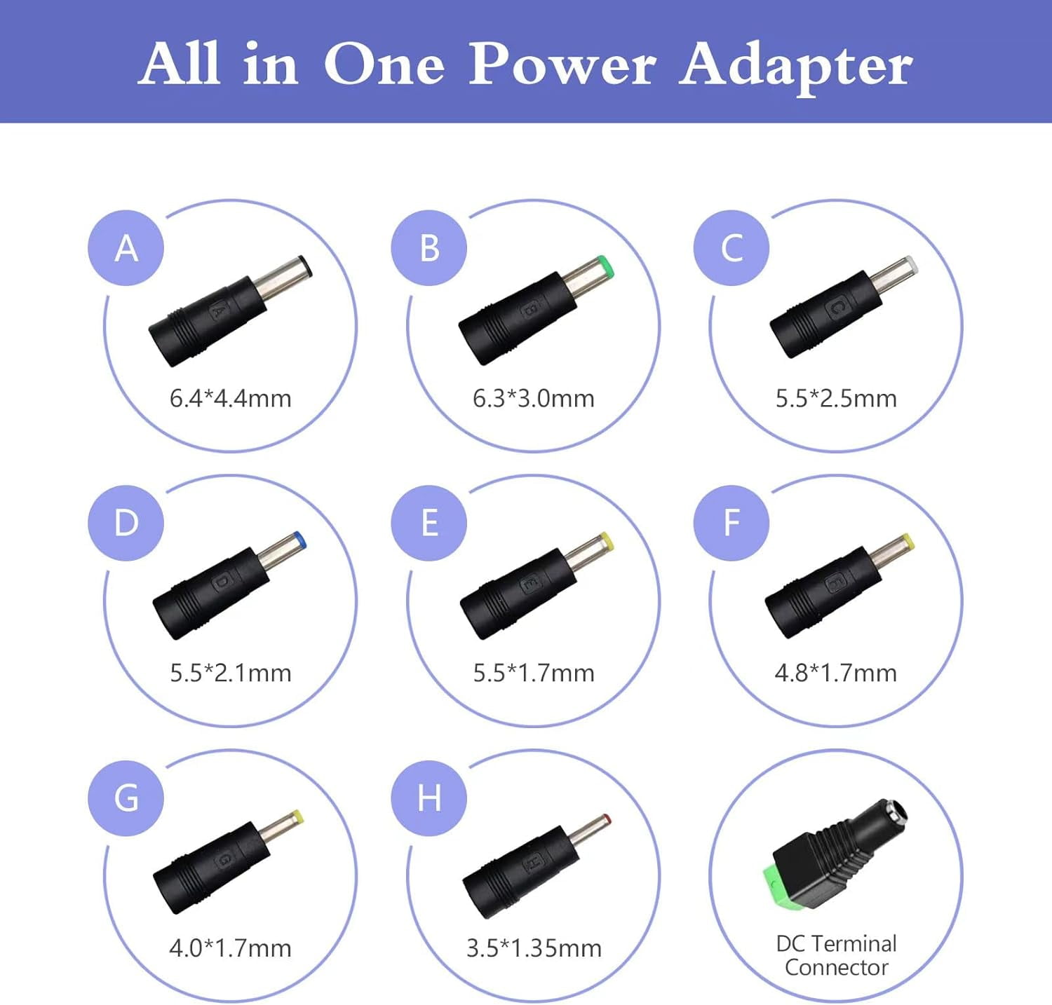 TRHOO-5V 1A Wall Charger Power Adapter with Plug 5.5 x 2.1mm, 5W ...