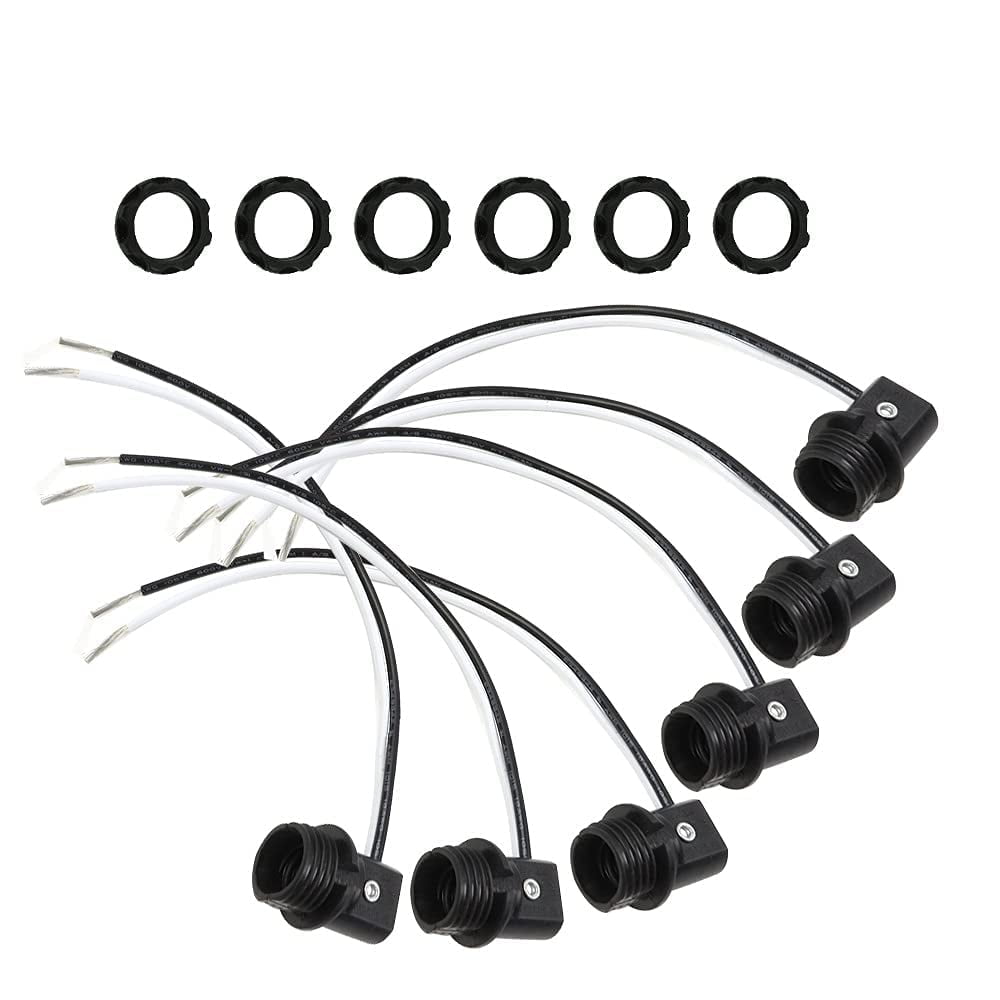 TRHOO-6 Pack LP1970 Phenolic Candelabra Base Socket E12 Light Socket ...