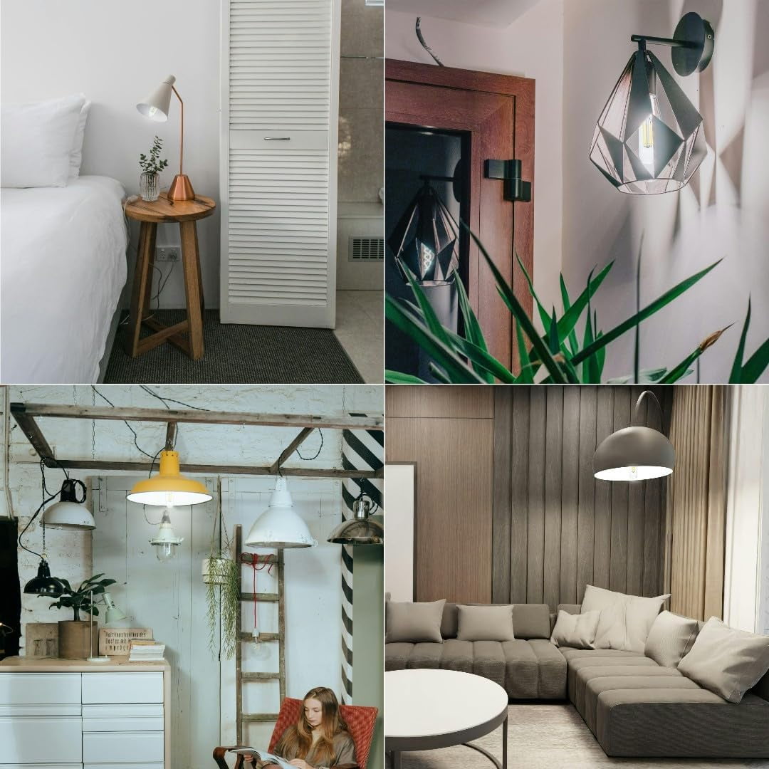 TRHOO-6 Pack T10 Tube Light Bulbs,LED Edison Bulbs Daylight 4000K,E26 Base,4W Vintage Bulb 40 ...