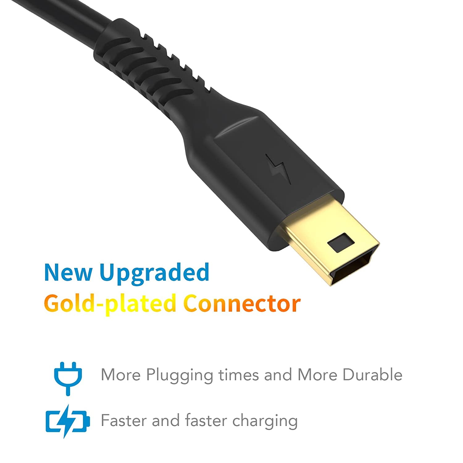 TRHOO-6FT Mini USB Cable, Standard USB 2.0 Type A Male to Mini B Male ...