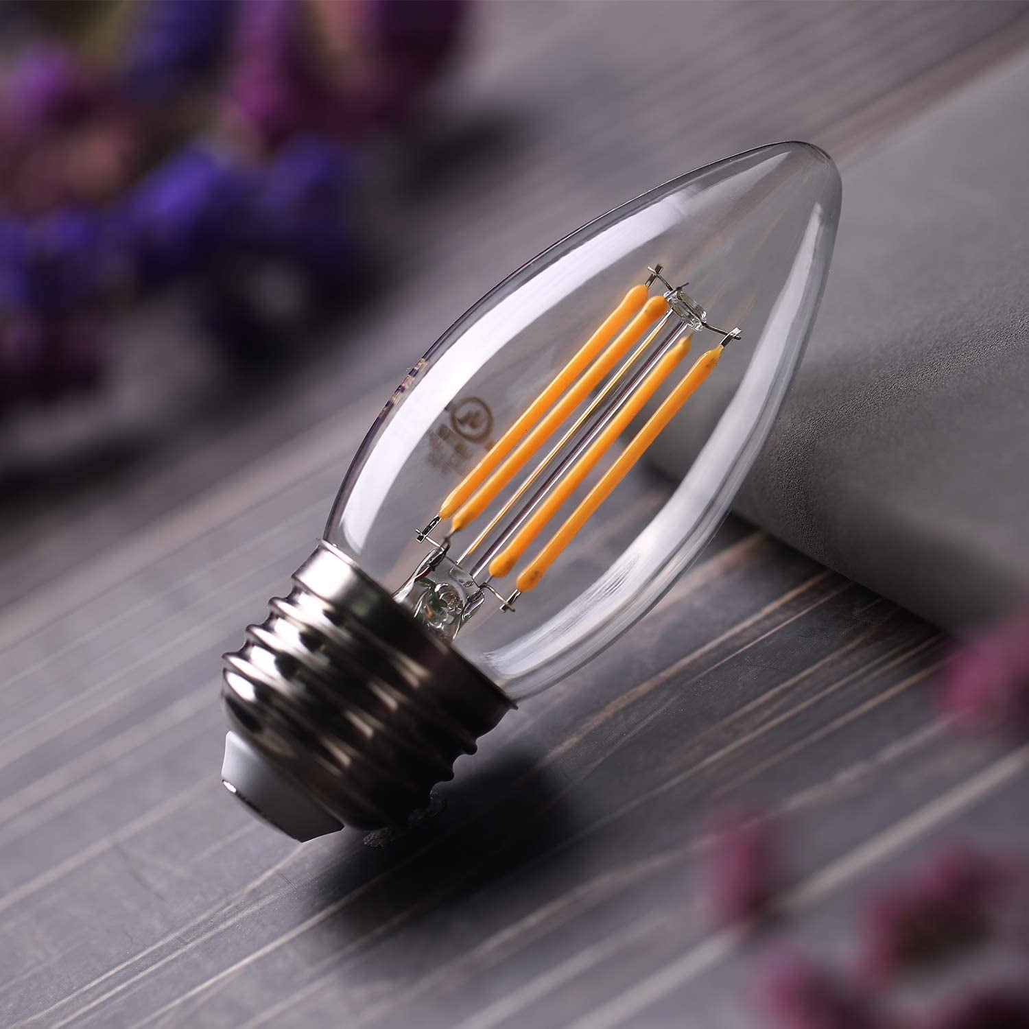 TRHOO-B11 Chandelier led Light Bulbs, Dimmable 4W Equivalent to 40W LED ...