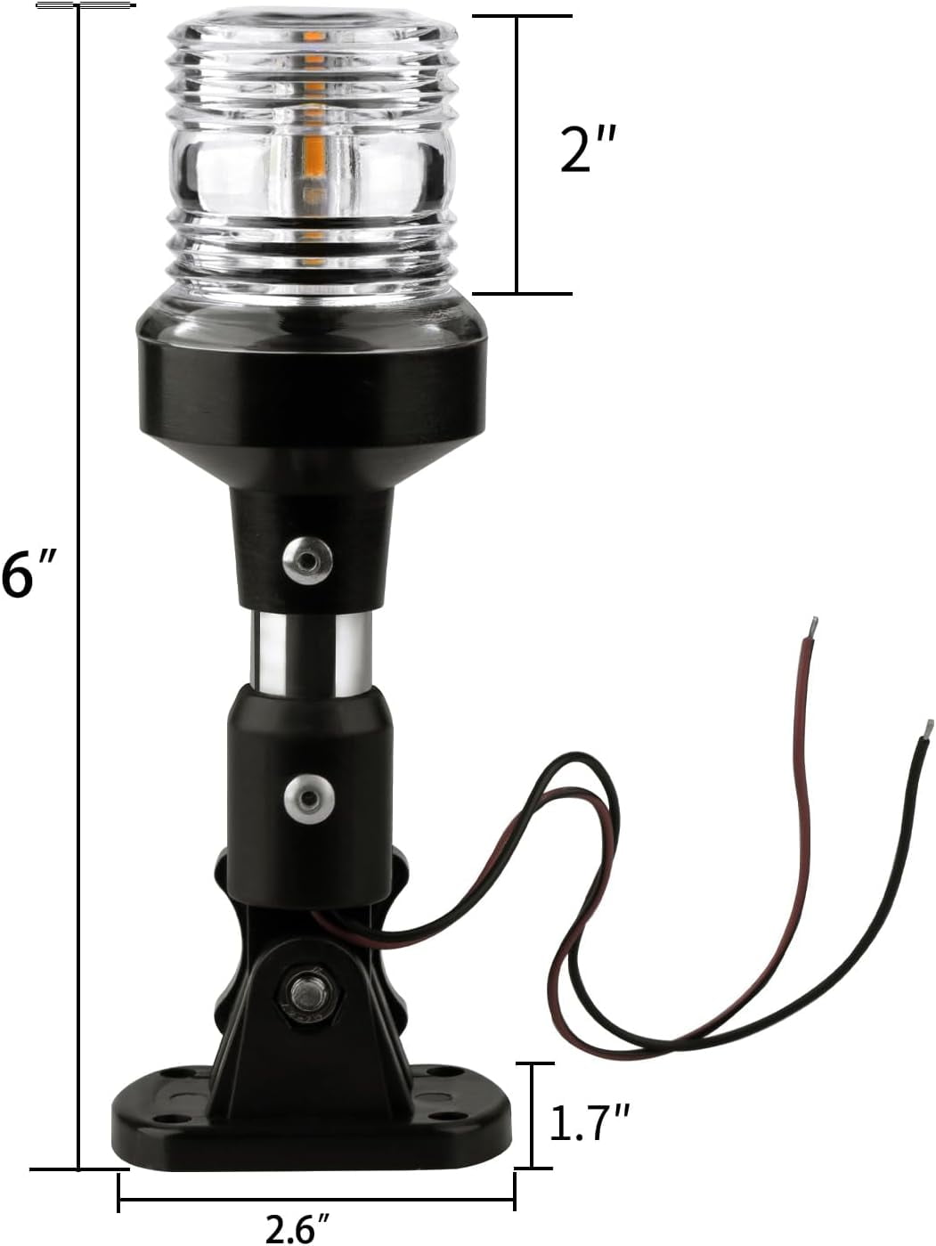 TRHOO-Boat Anchor Light, White LED Stern Light for Boat - 3 Nautical ...