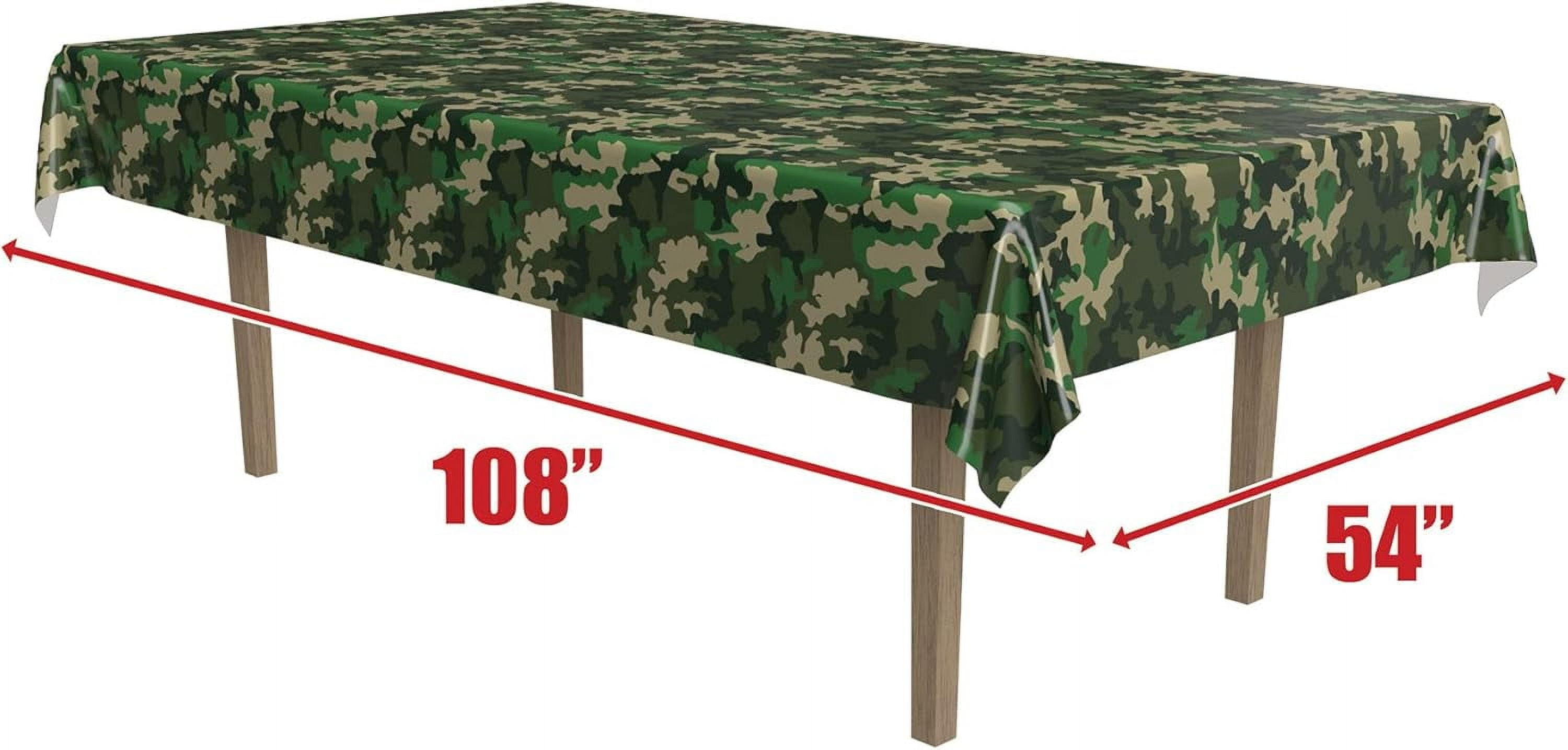 TRHOO-Camo Tablecovers, 54” x 108”, 2 Pieces – Plastic Table Cloth ...
