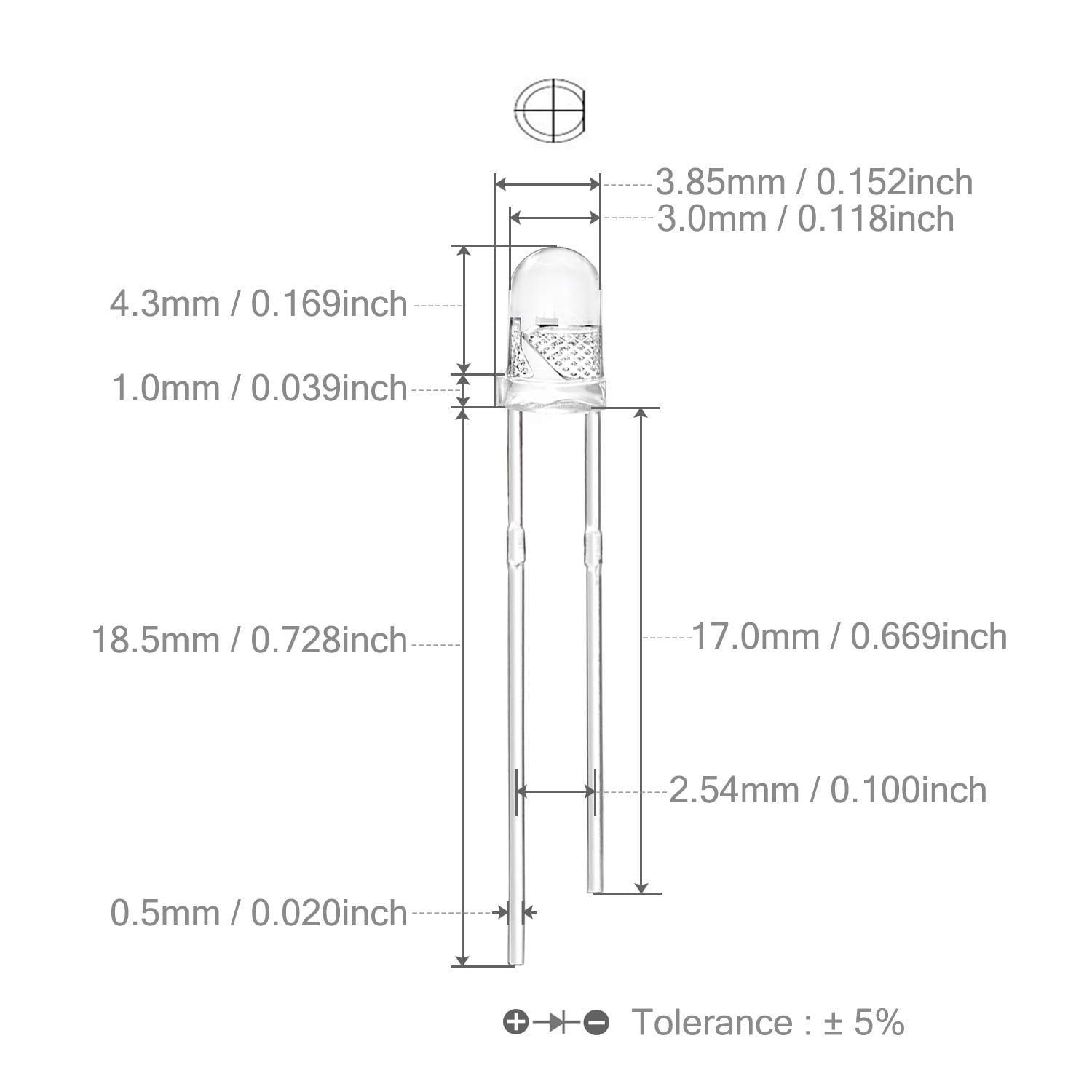 TRHOO-Chanzon 100 pcs 3mm RGB Multicolor Slow Blinking (Multi Color ...
