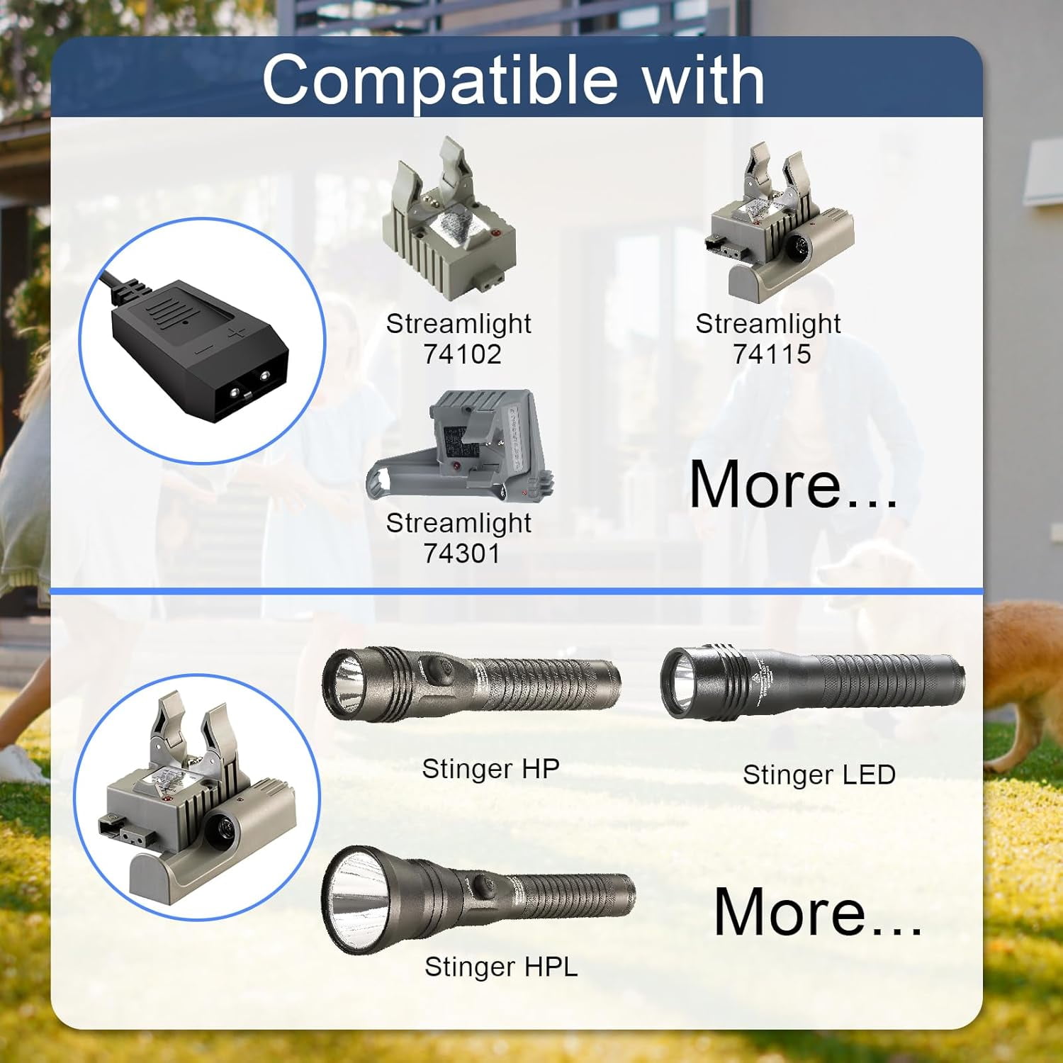 TRHOO-Charger for Streamlight Flashlights Charger Bases and Holders ...