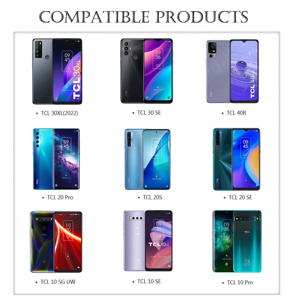 TRHOO-Fast TCL Cell Phone Charger Cable for TCL 30 SE, TCL 40 X 5G, TCL 40 XE, 20 Pro 5G, 20S ...