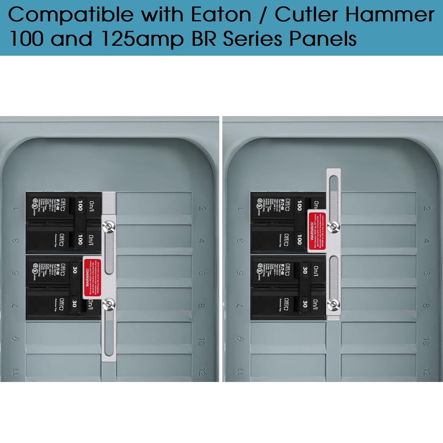 TRHOO-Generator Interlock Kit for Eaton Cutler Hammer 100A and 125A BR ...