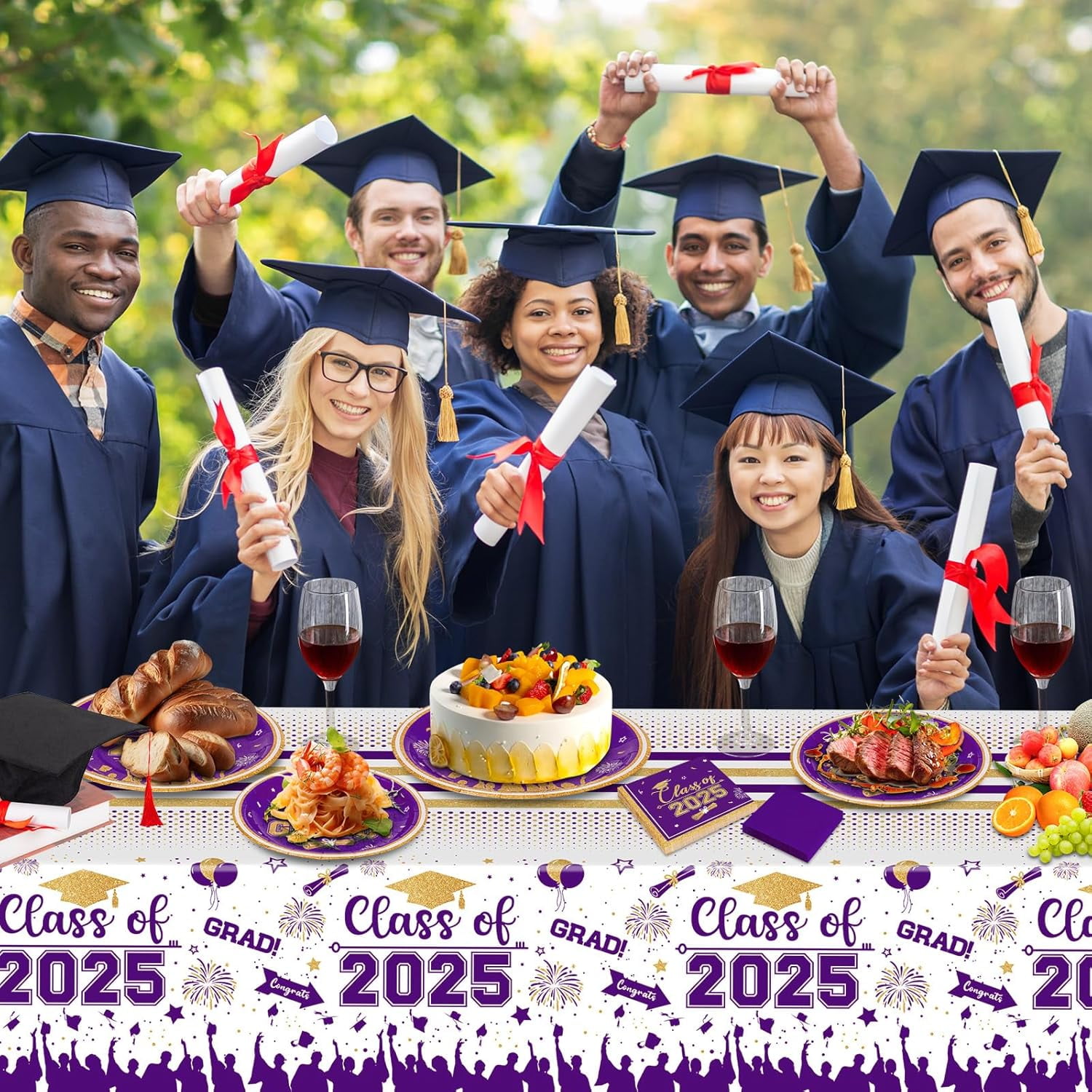 TRHOO-Graduation Plates and Napkins 2025 Graduation Party Supplies ...