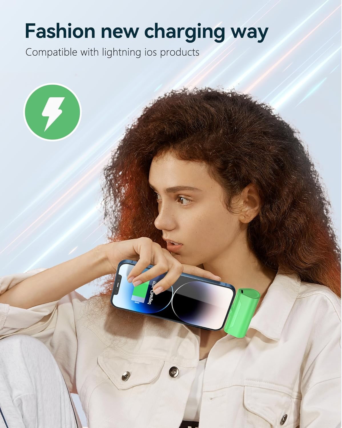 TRHOO-Green Small Portable Battery Charger 4800mAh, Tiny Power Bank ...