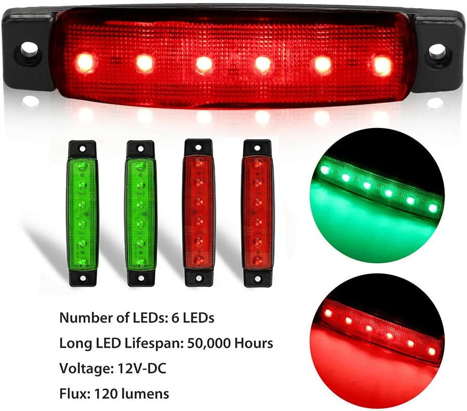 TRHOO-LED Boat Navigation Lights, Stern Lights, Marine Led Strip Lights ...