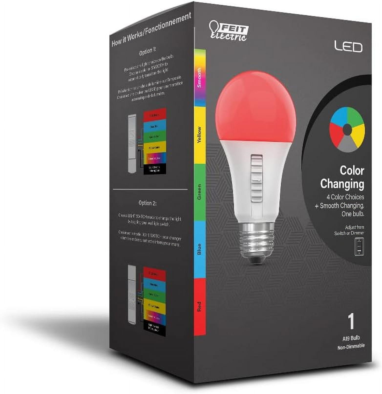 TRHOO-LED Color Changing Light Bulb - A19 with an E26 Medium Base Light ...