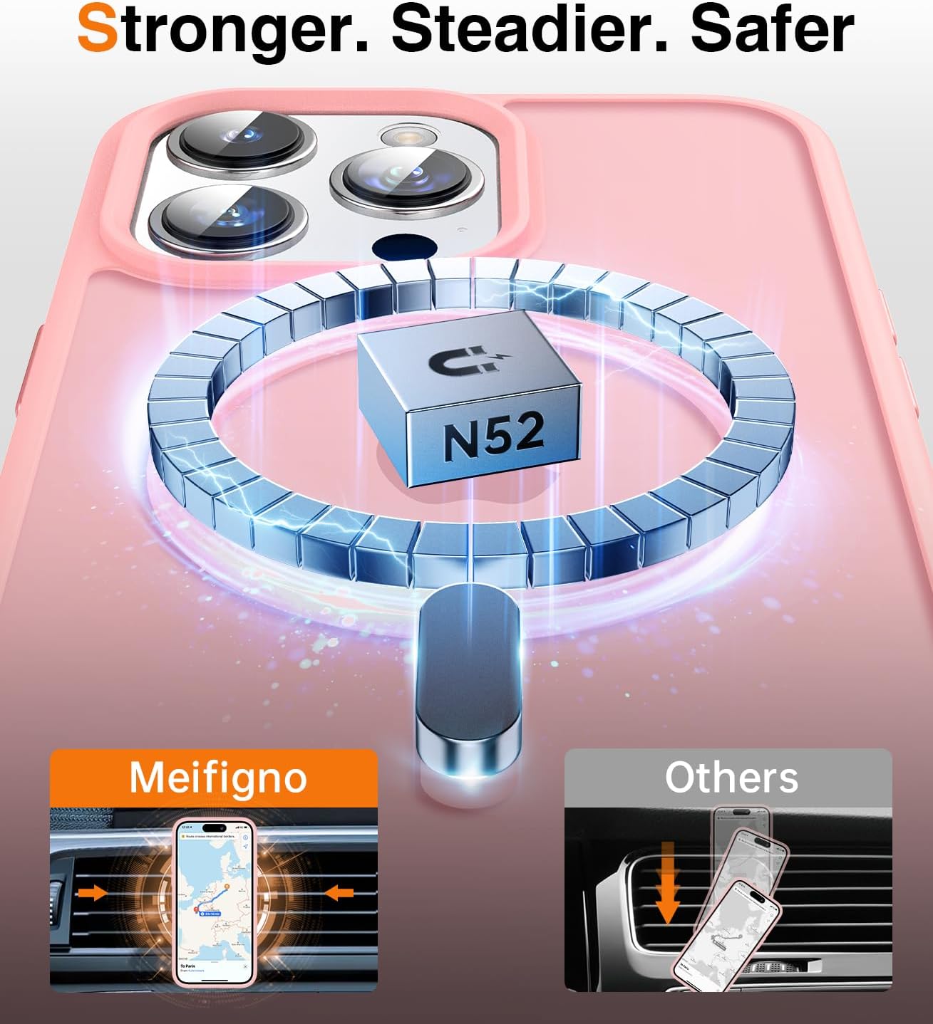 TRHOO-Magic Mag Series Designed for iPhone 15 Pro Max Case, [Military ...