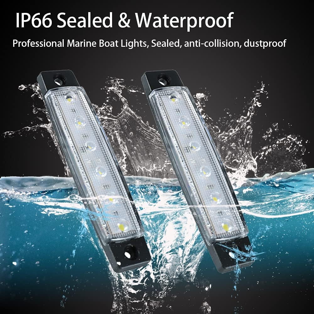 TRHOO-Marine Boat Lights, 12V Waterproof Boat Interior Navigation Strip ...