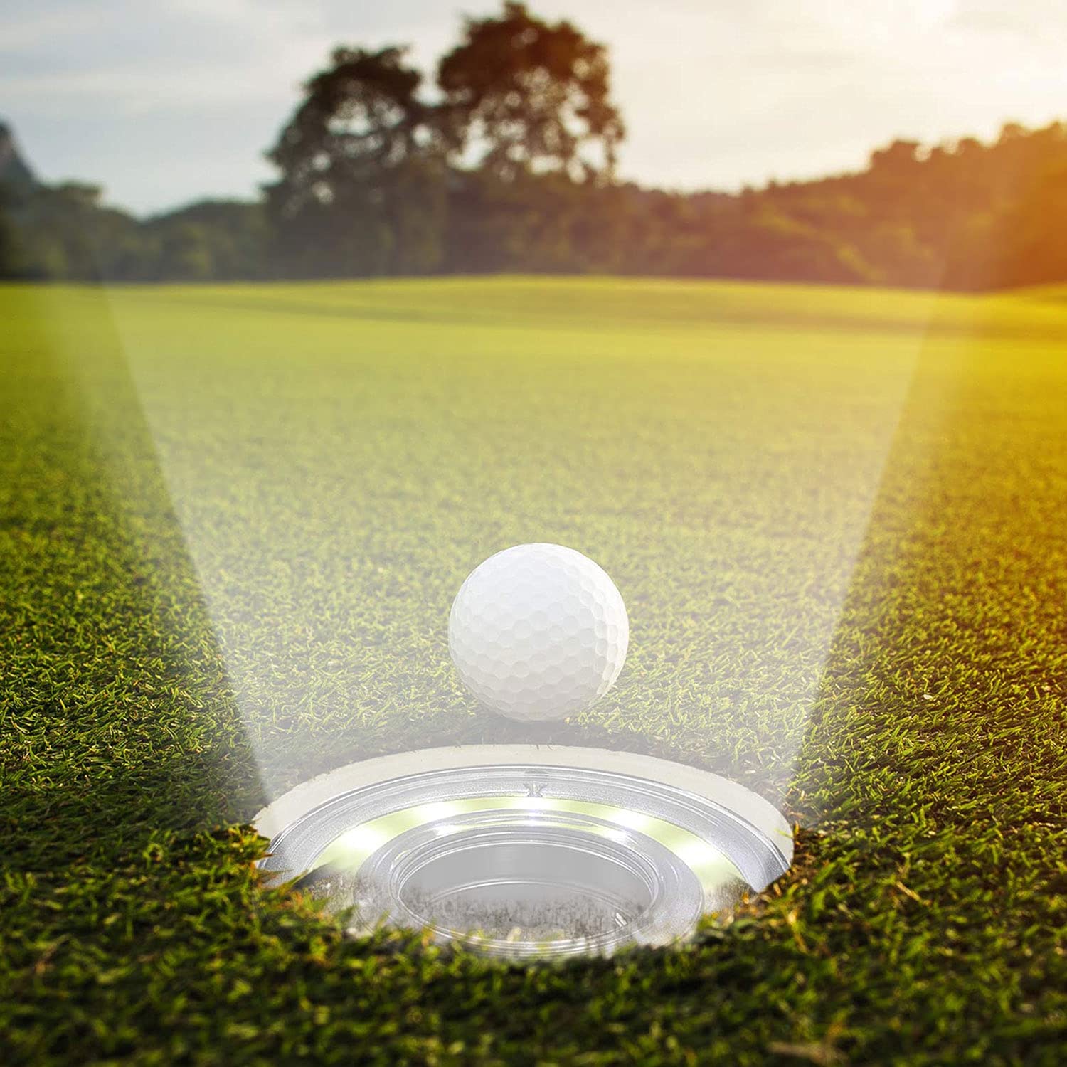 TRHOO-Night Golf Lights LED Glowing Putting Green Flags and Poles ...