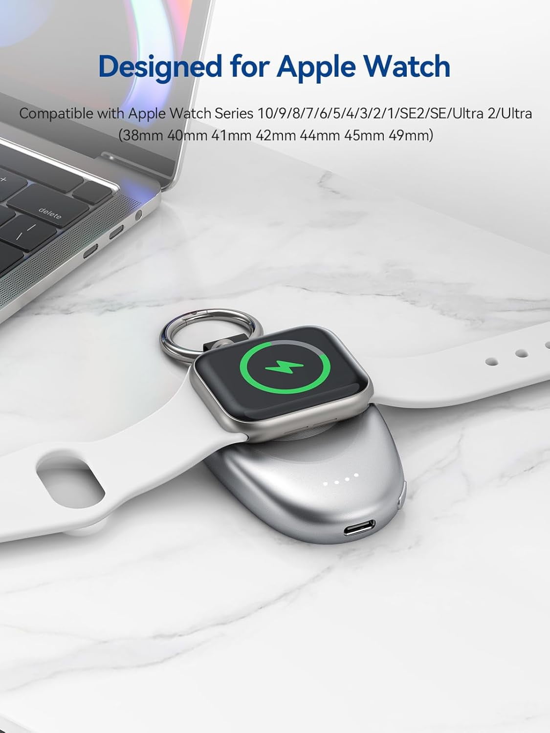 TRHOO-Portable Charger for Apple Watch, 1400mAh Keychain Wireless ...