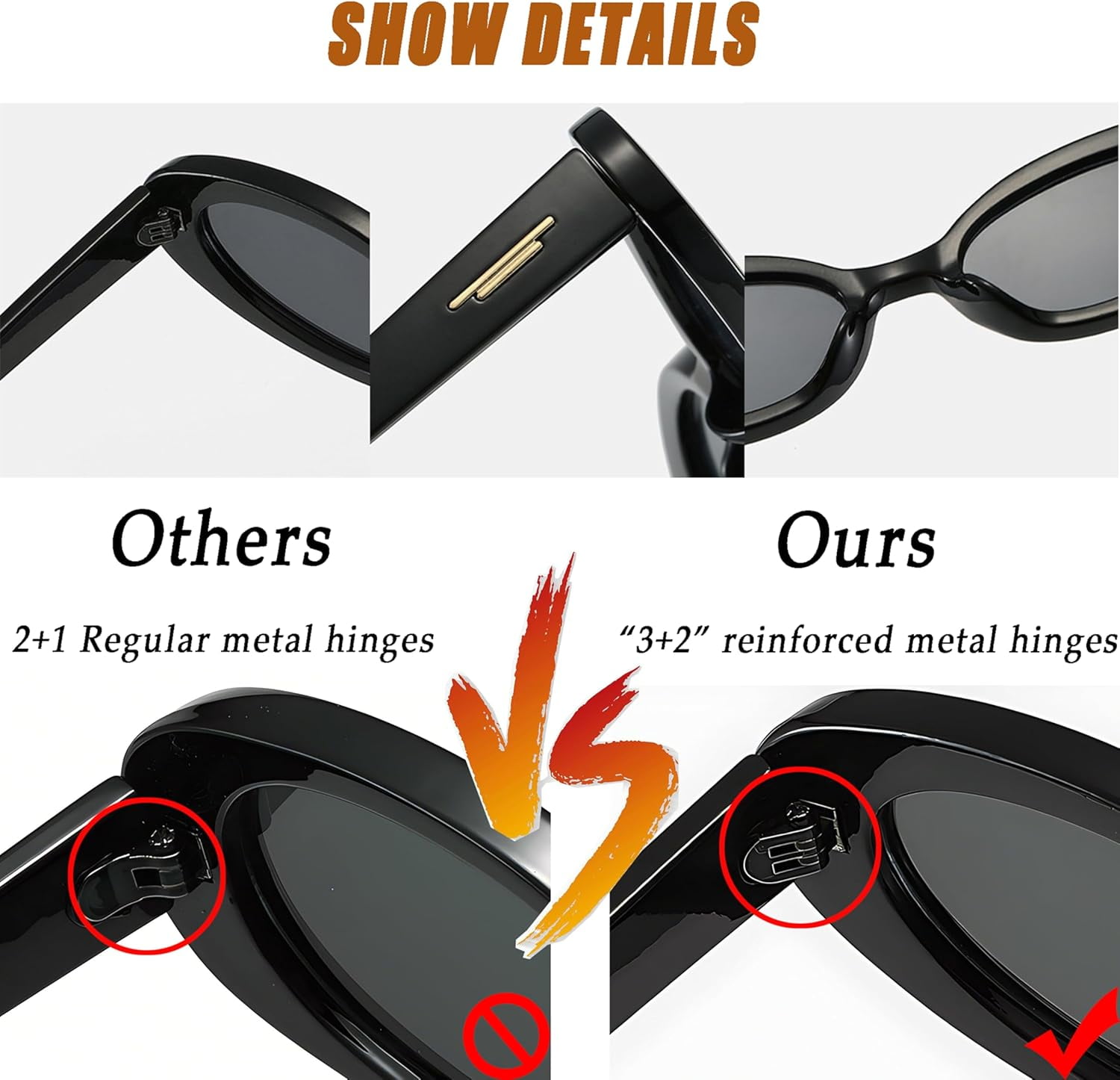 TRHOO-Retro Small Oval Sunglasses for Women with Thin Face Narrow Style ...