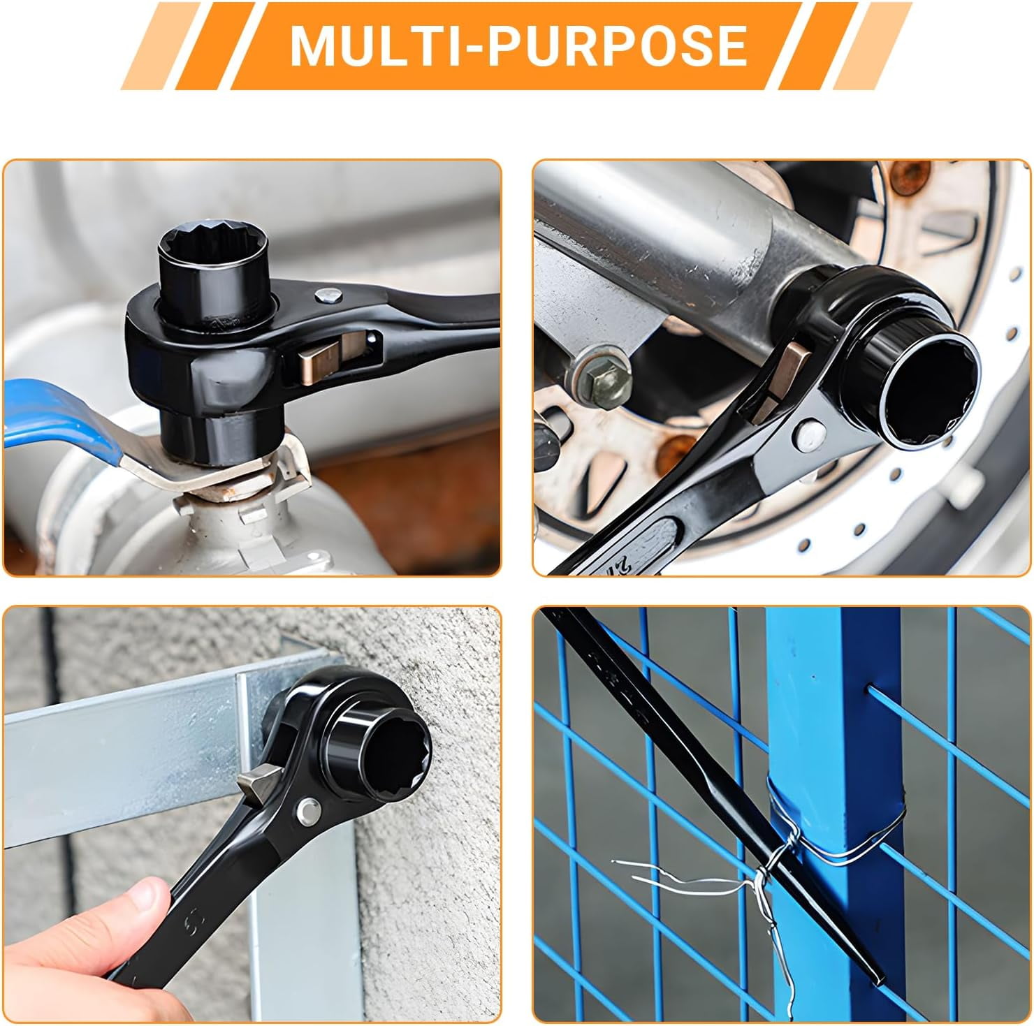 TRHOO-Scaffold Podger Ratchet Spanner Ratchet Wrench Scaffold Double ...