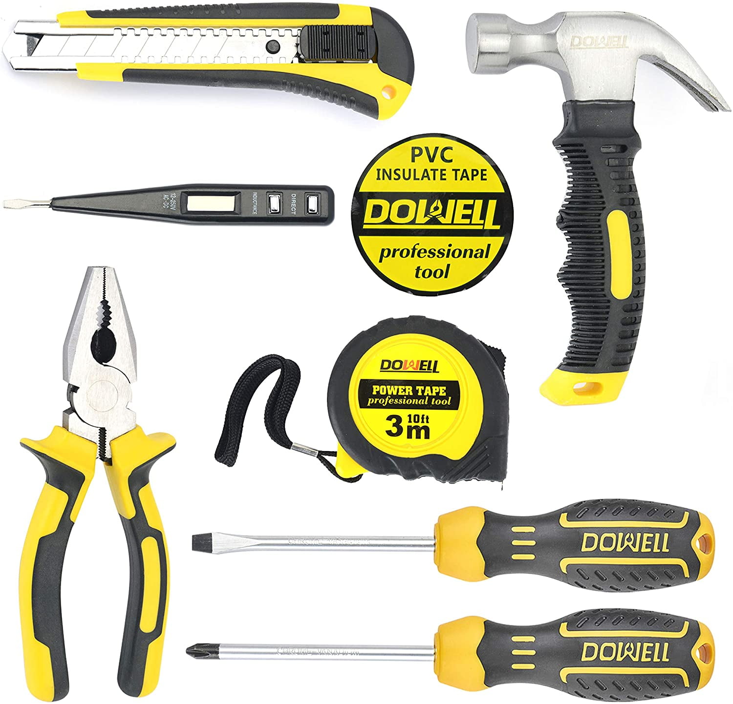 TRHOO-Small Mini Tool Set School College Student Kids Dorm Tool Set Kit ...