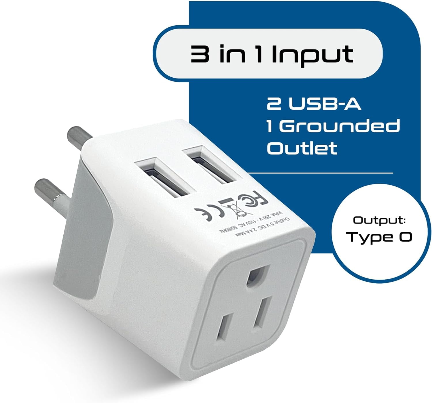 TRHOO-Thailand Travel Adapter with Dual USB - Type O Ultra Compact US ...