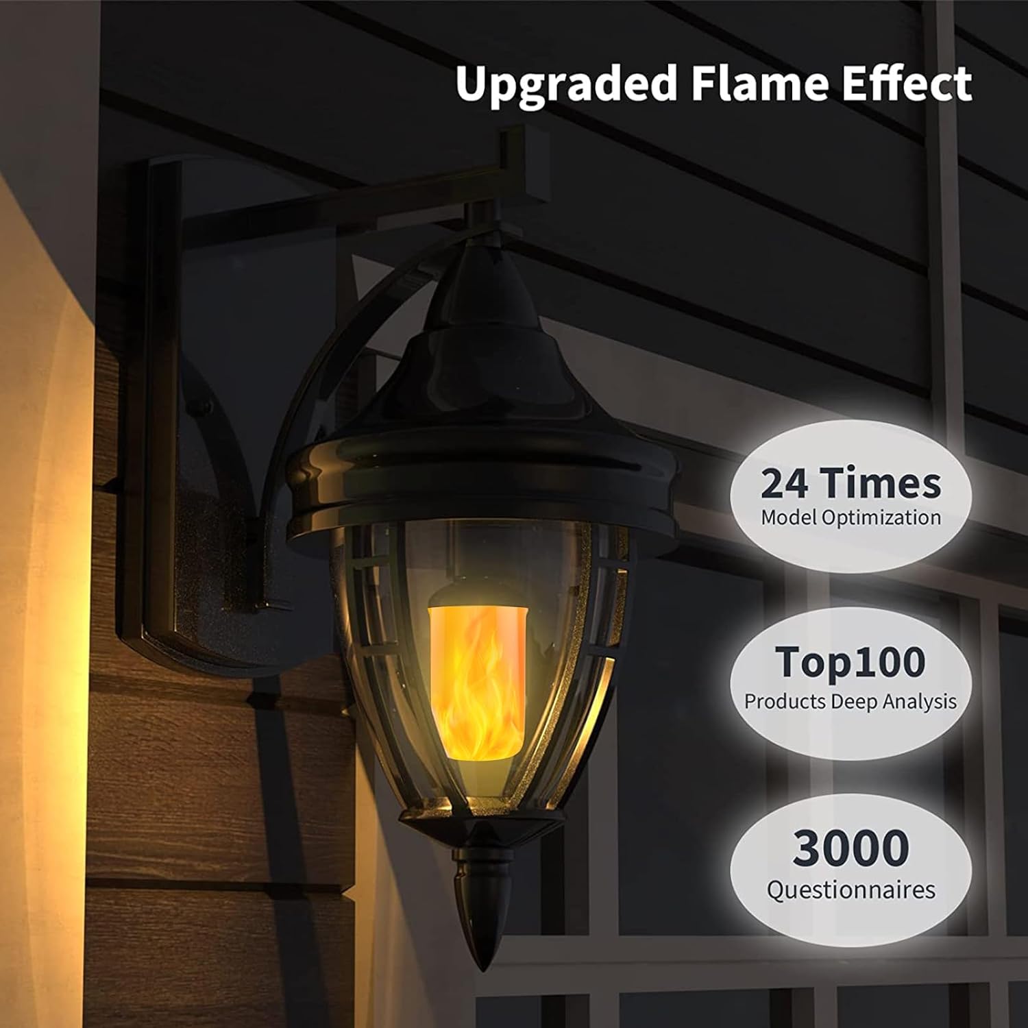 TRHOO-【Upgraded Flame】 LED Flame Light Bulbs, 4-Mode Flickering Light ...