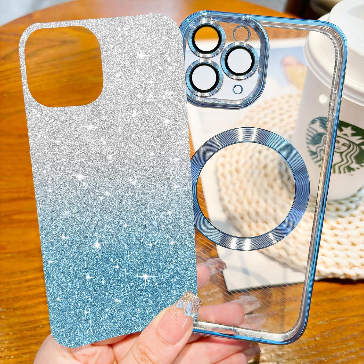 TRHOO-for iPhone 11 Pro Case Clear Magnetic Glitter Phone Cases ...