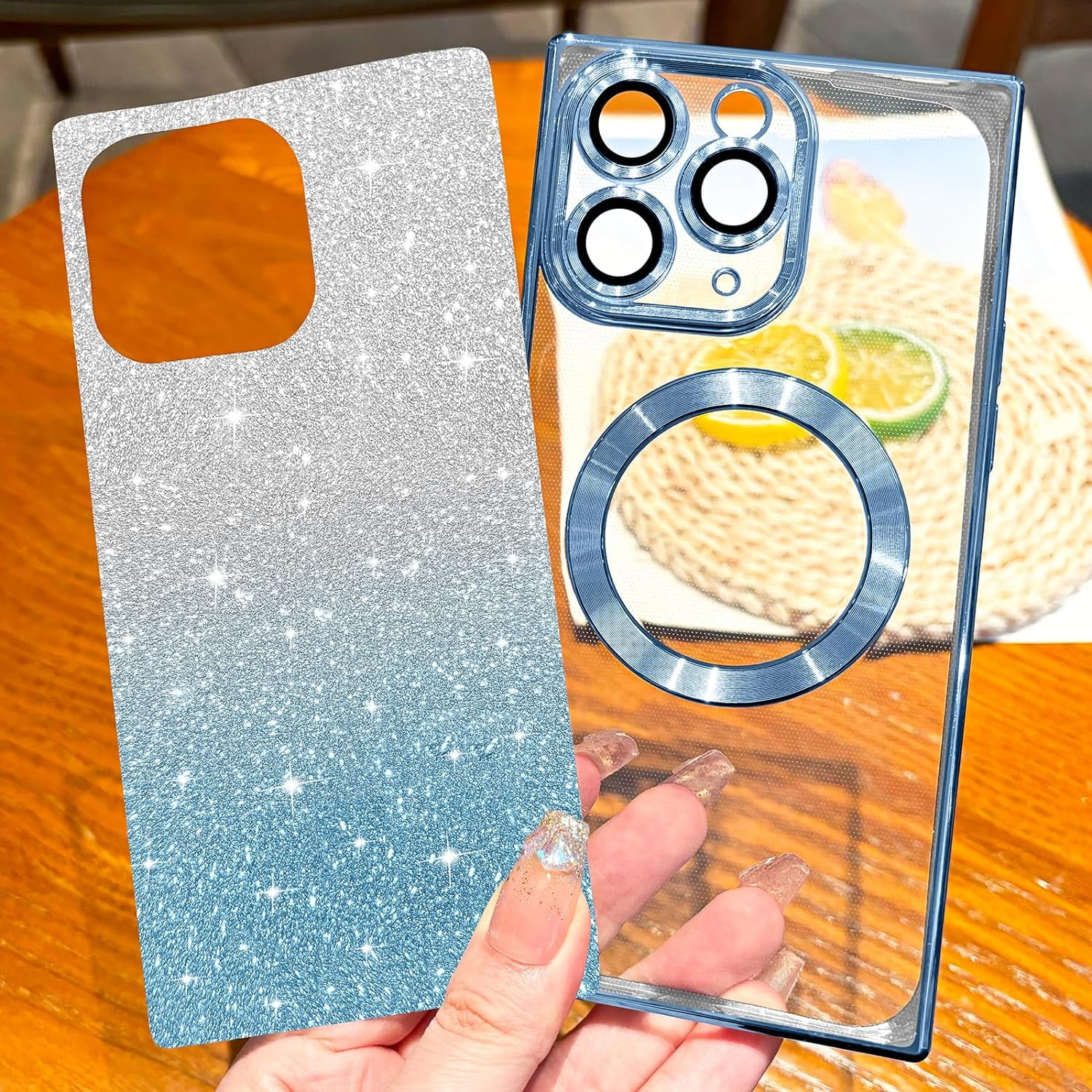 TRHOO-for iPhone 11 Pro Max Case Clear Magnetic Glitter Phone Cases ...