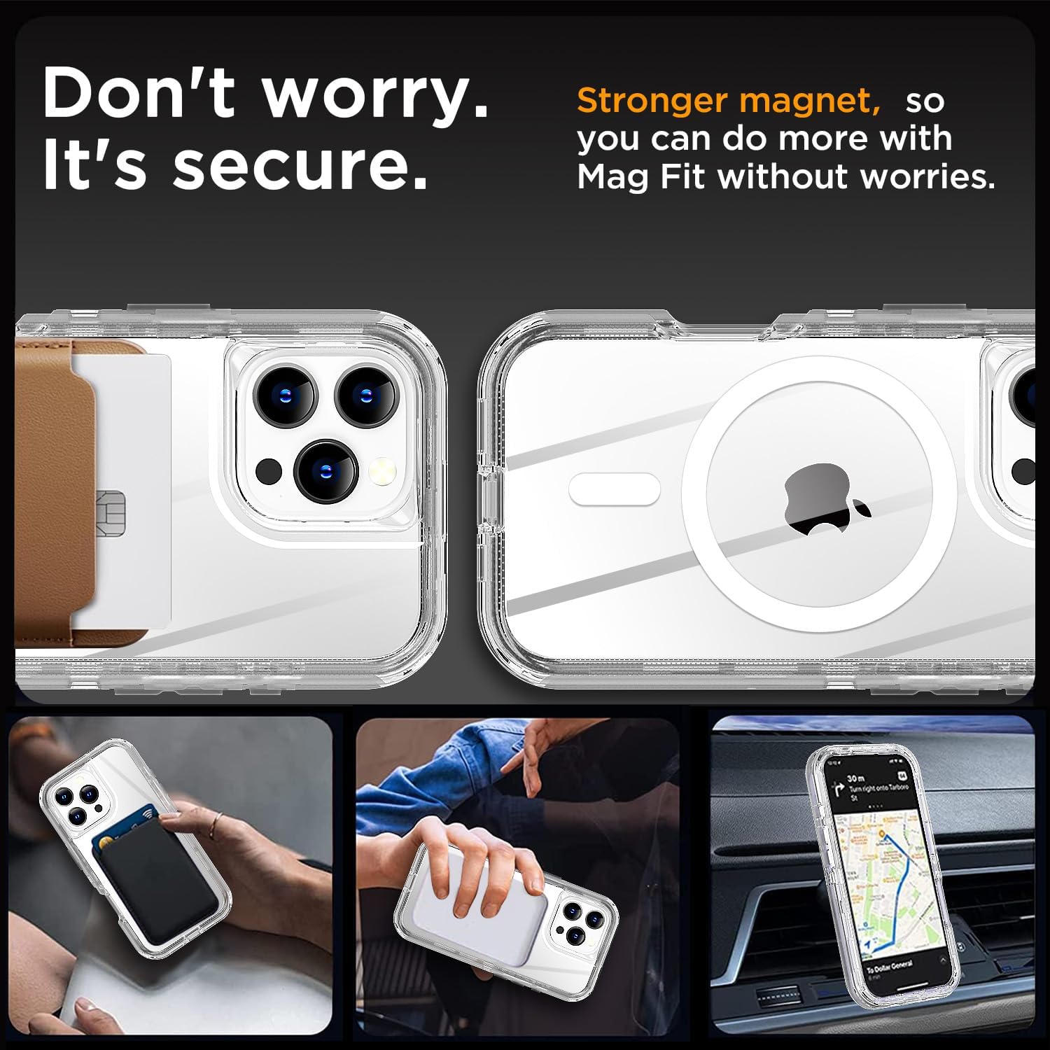 TRHOO-for iPhone 16 Pro Max Case Clear[Compatible with MagSafe] Heavy ...